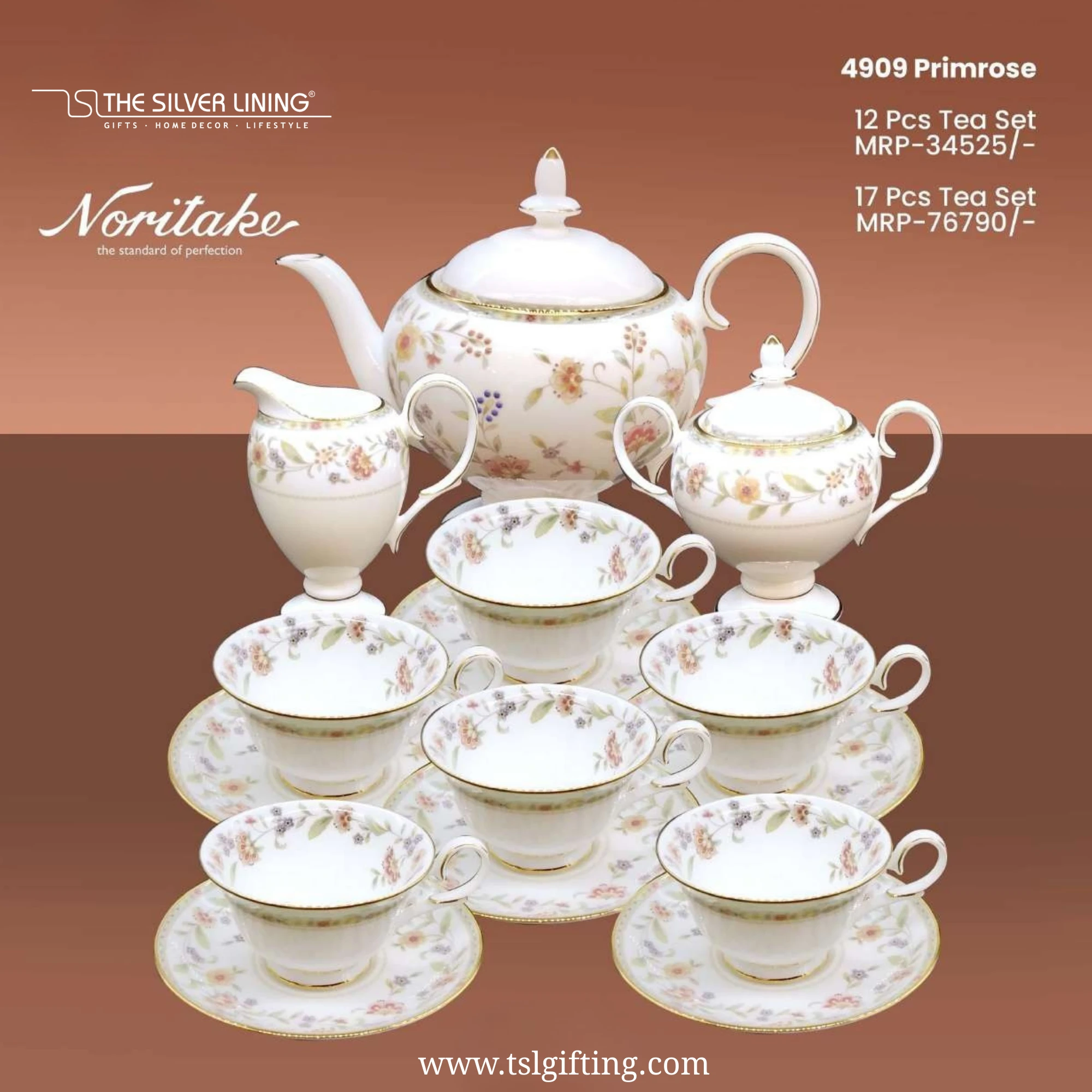 4909 Primrose – 12 Pcs TEA Set by Noritake